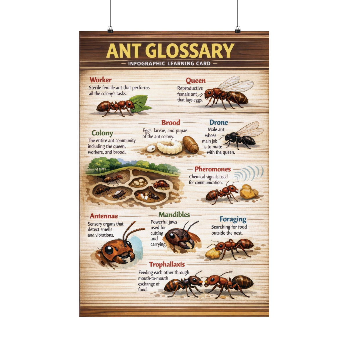 ANT SHACK - Formicarium and Ant Farm Kit Shop | Ant Glossary Wall Poster